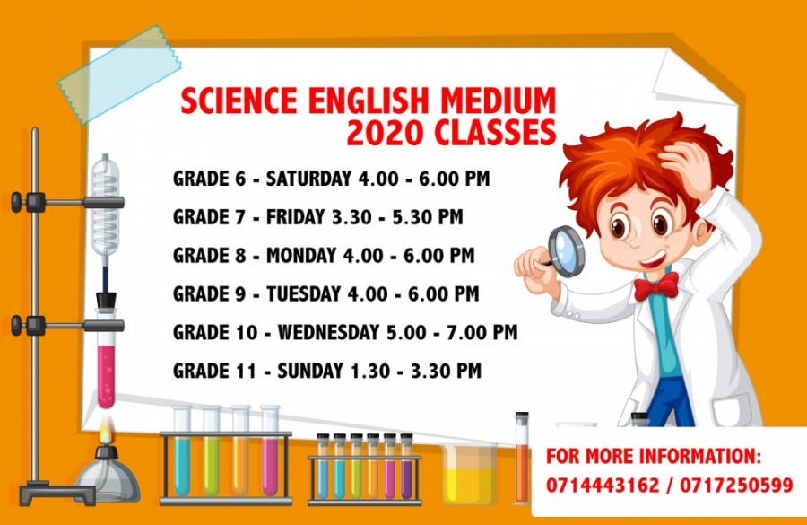 English & Sinhala Medium Science Class, Panadura